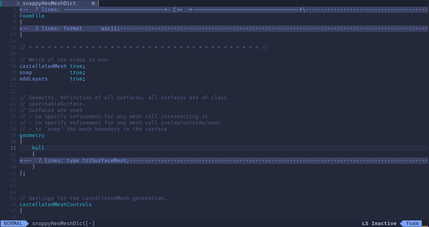 Editing Openfoam Cases With Neovim